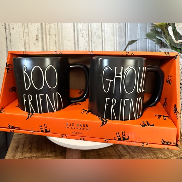 Rae Dunn | Holiday | Rae Dunn Boo Friend Ghoul Friend Couple Mug Set ...
